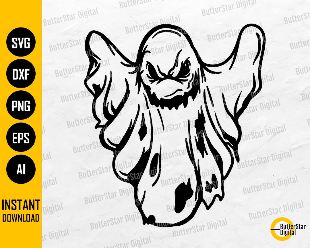 Scary Ghost SVG | Spooky SVG | Halloween Home Decoration Decor Decals ...