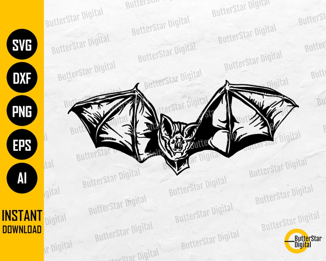 Flying Vampire Bat SVG | Halloween Bat T-shirt Decals Vinyl | Cricut ...