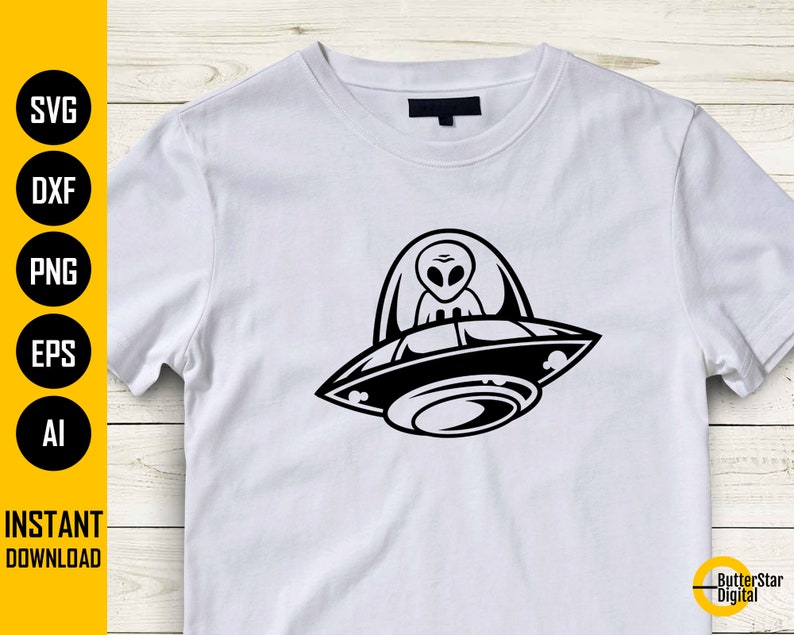 UFO SVG Unidentified Flying Object SVG Alien Svg Sky - Etsy