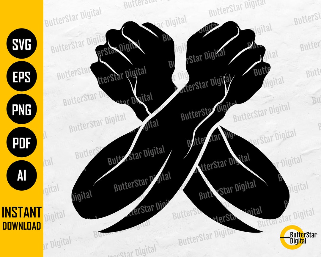 Cross Arms SVG | X Salute | Arms Crossed Gesture | Silhouette Cameo ...