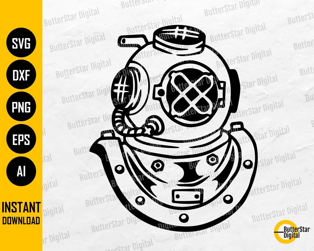 Vintage Diving Helmet SVG | Ocean Love SVG | Deep Blue Sea Beach Water ...