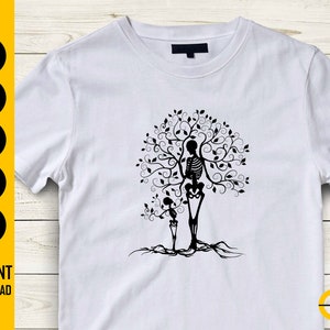 Skeleton Parent Tree SVG | Eternal Love SVG | Gothic Decal T-shirt Wall ...