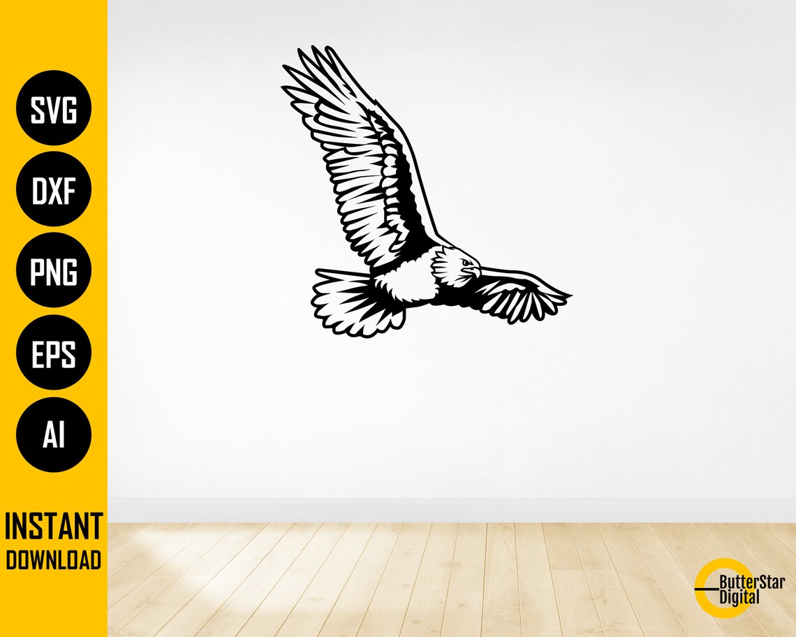 Flying Eagle SVG Bird SVG Forest SVG Animal Svg Beak - Etsy