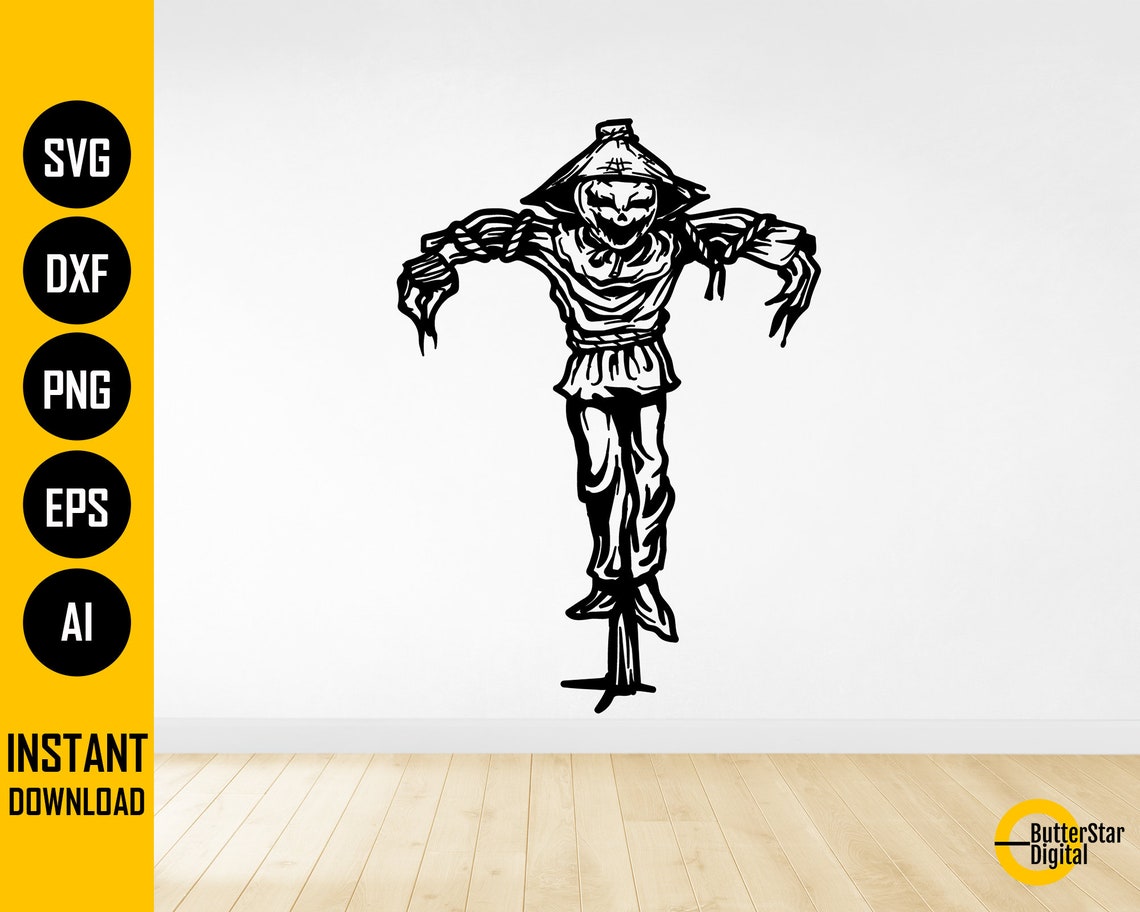 Scarecrow SVG | Horror SVG | Halloween Wallart Vinyl Decal Decor Shirt ...