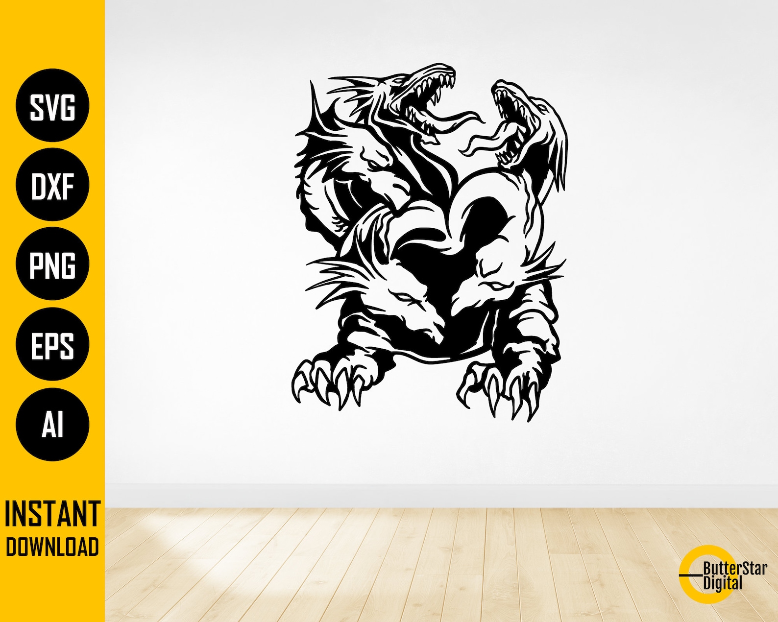 Hydra SVG | Serpentine Water Monster SVG | Mythical Creature SVG ...
