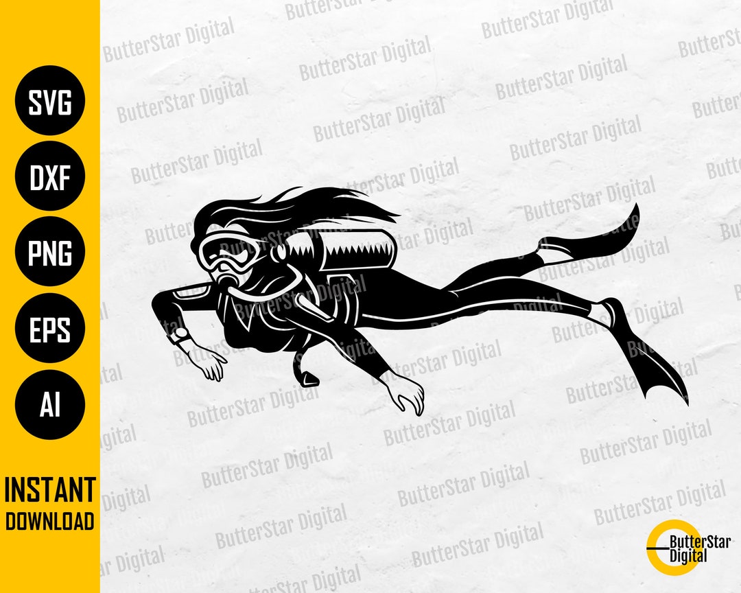Scuba Diver Girl SVG | Sea Adventure SVG | Explore the Ocean SVG ...