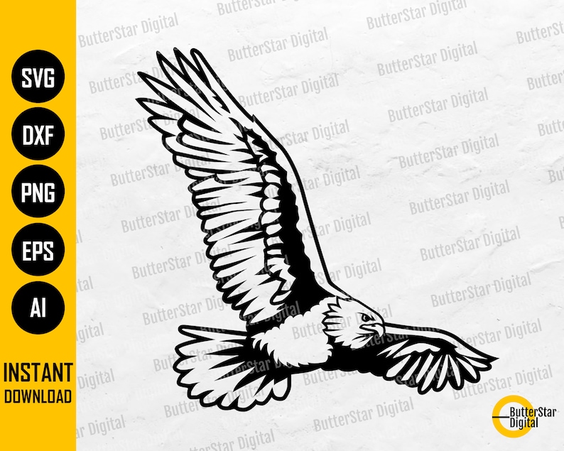 Flying Eagle SVG | Bird SVG | Forest SVG | Animal Svg | Beak Wings Soar ...