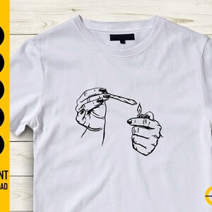 Girl Light A Joint SVG Lighting Weed Blunt SVG Spliff SVG 420 Hemp Dope ...