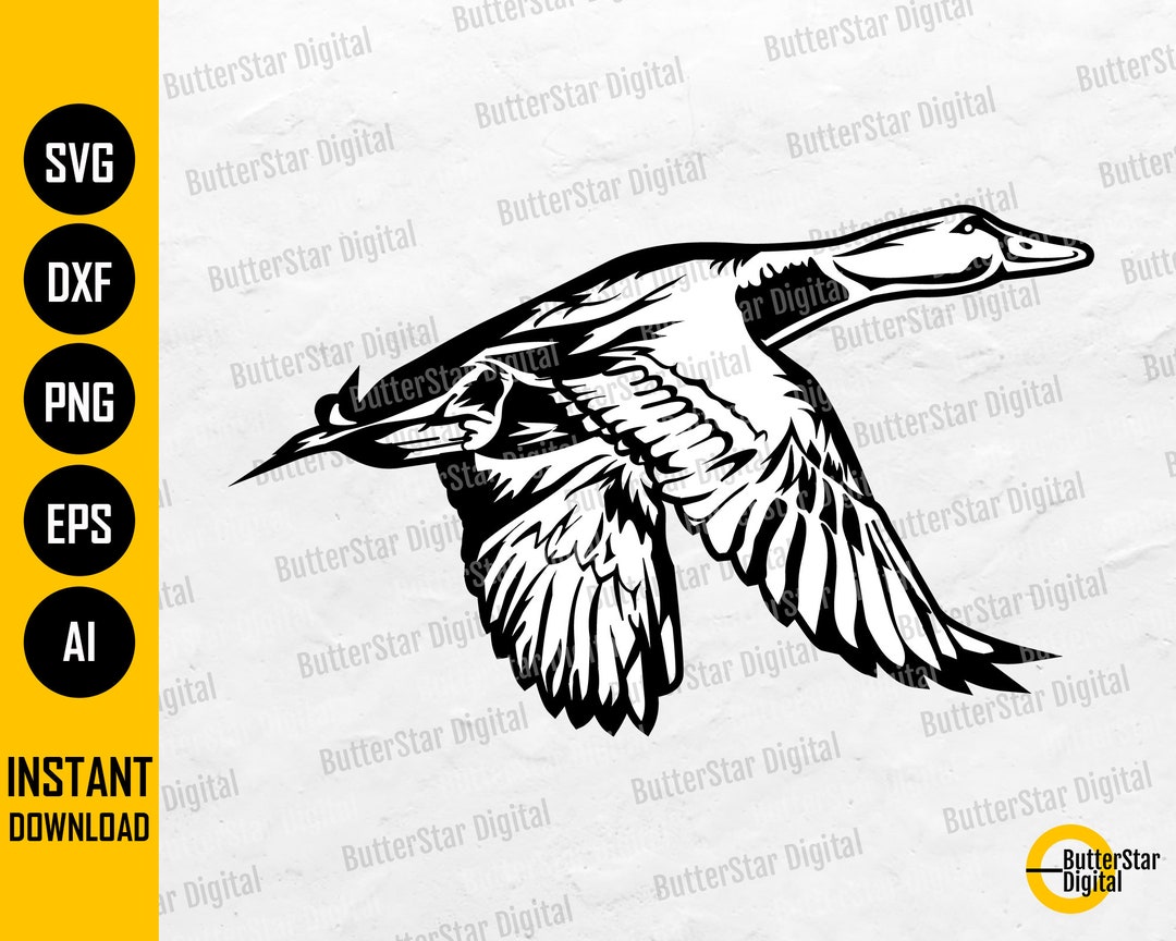 Flying Duck SVG | Mallard Duck SVG | Duck Hunting SVG Decals Graphics ...