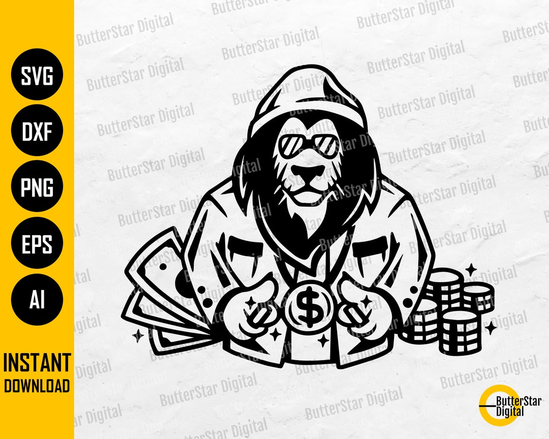 Money Lion SVG | Business Sunglass Rich Hustling Hip Hop Rap Rapper ...
