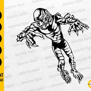 Humanoid Sea Creature SVG | Deep Ocean Water Mystery Swim Dive ...