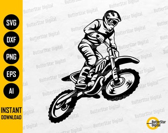 Motorcycle Racer SVG Dirt Bike PNG Offroad Racing Circuit Vehicle Race ...