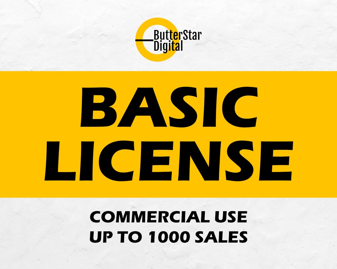 BASIC LICENSE | Commercial and Personal Use | Maximum of 1000 Sales ...