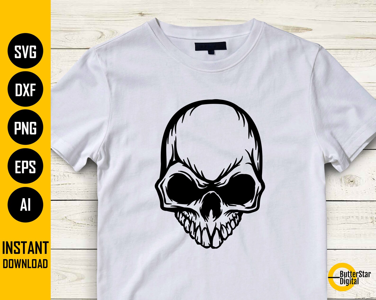 Jawless Skull SVG Skeleton Head SVG Death SVG Gothic - Etsy