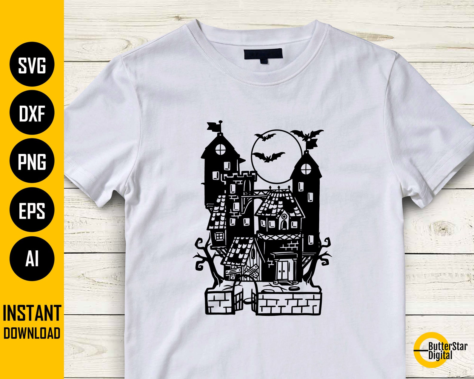 Spooky Castle SVG Haunted Mansion SVG Halloween Home - Etsy