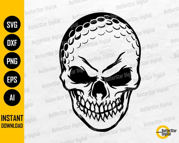Golf Skull SVG Golfer SVG Golf Ball SVG Vinyl Stencil - Etsy