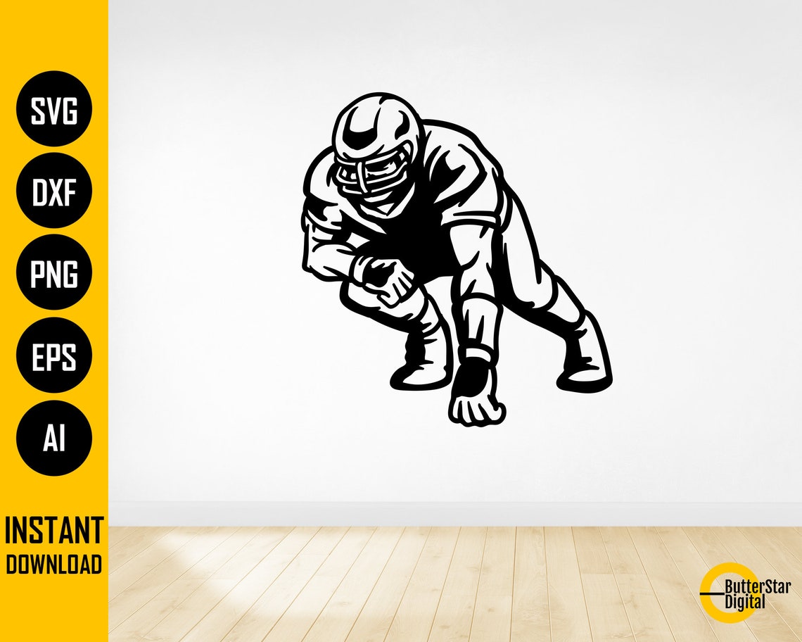 Football Player SVG Football Season SVG Football Cut Files - Etsy