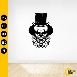 Skull Clown SVG | Gothic SVG | Circus Svg | Skeleton Svg | Bones Svg | Cricut Cutting Files ...