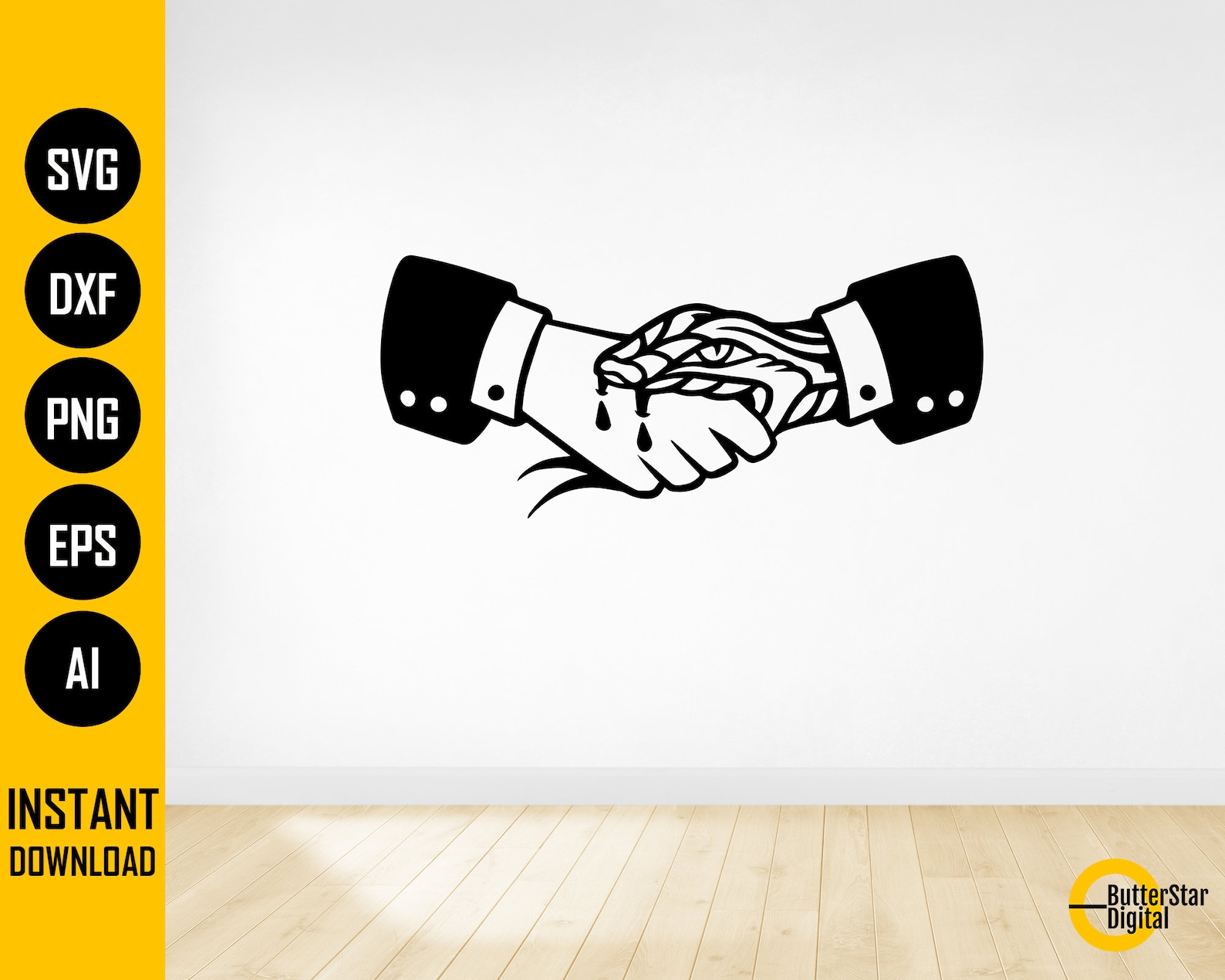 Handshake With Snake SVG | Shake Hands SVG | Animal T-shirt Decal ...