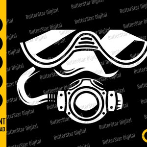 Scuba Diver Face Mask SVG Underwater Diving Facemask Cricut Cutting ...