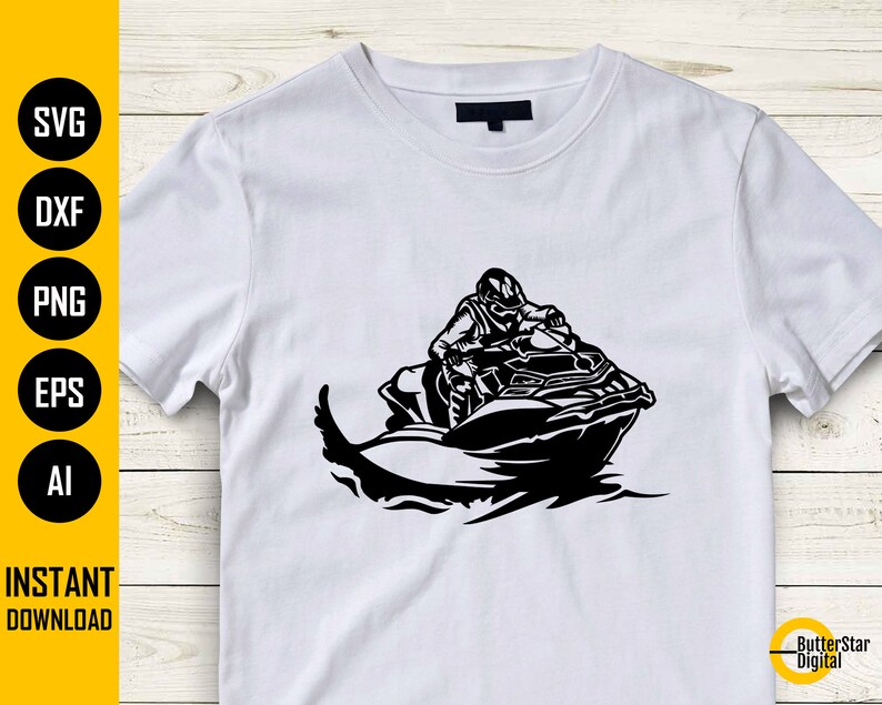 Jetski Rider SVG Waverunner SVG Jet Ski Riding SVG Sea - Etsy