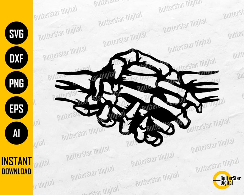 Skeleton Handshake SVG Shake Hands SVG Gothic T-shirt - Etsy
