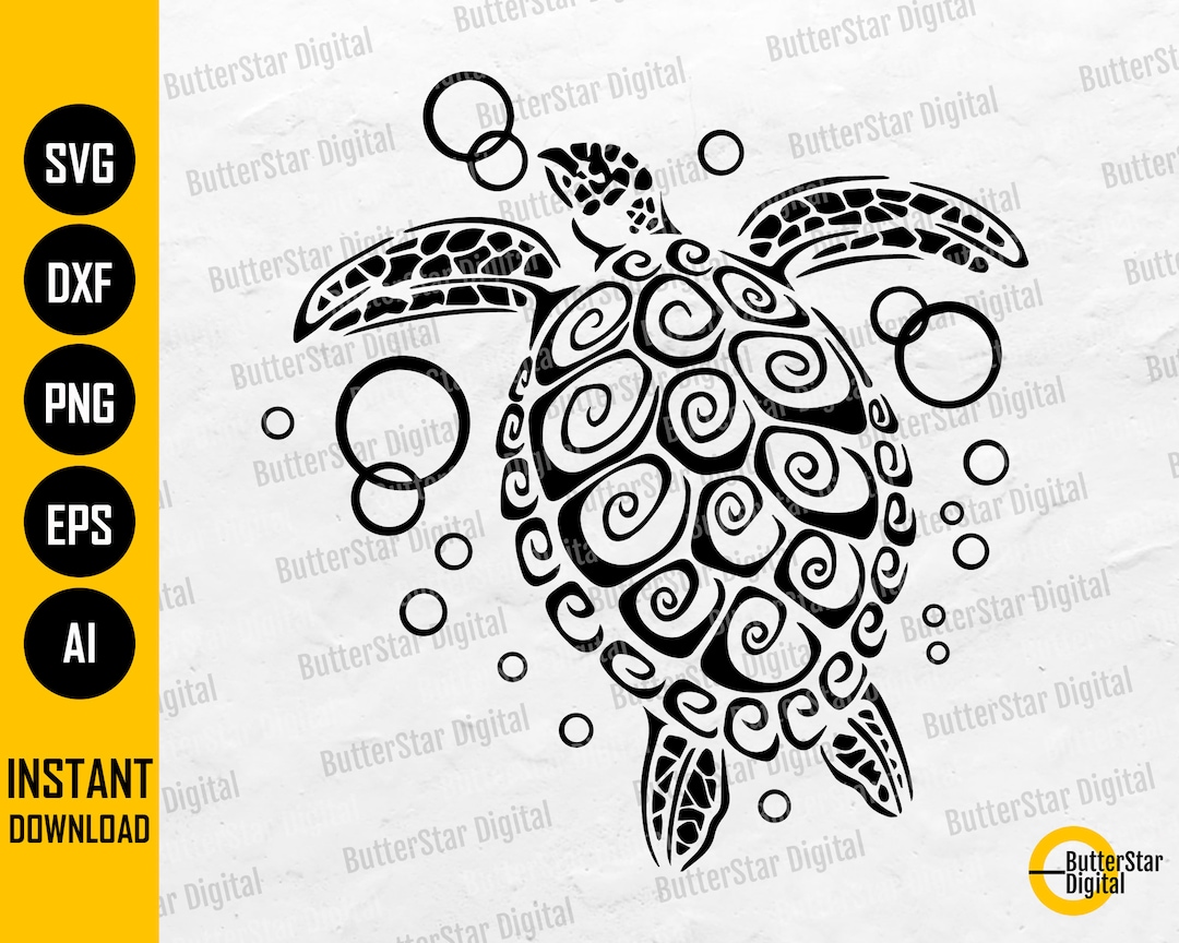 Sea Turtle SVG | Deep Ocean SVG | Summer Island Beach Waves Bubbles ...