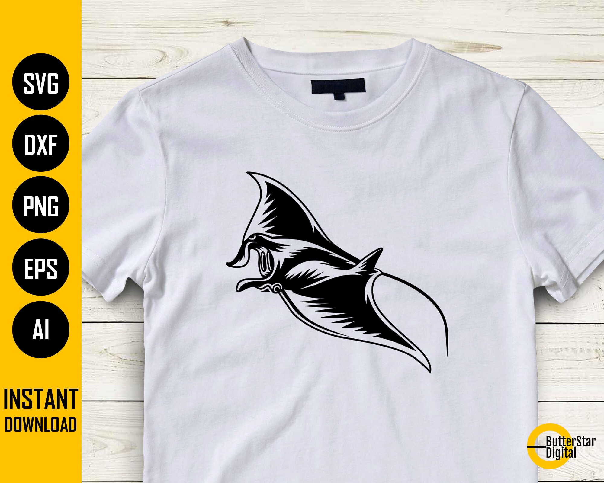 Manta Ray SVG | Stingray SVG | Scuba Diving SVG | Dive Deep Ocean Sea ...