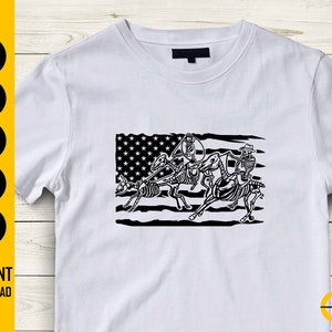 US Skeleton Team Roping SVG | Cowboy Decals T-shirt Stickers Clip Art ...