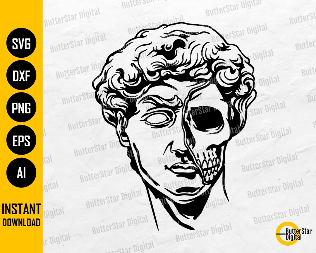 David Skull SVG | Greek Statue SVG | Renaissance Sculpture SVG | Cricut ...