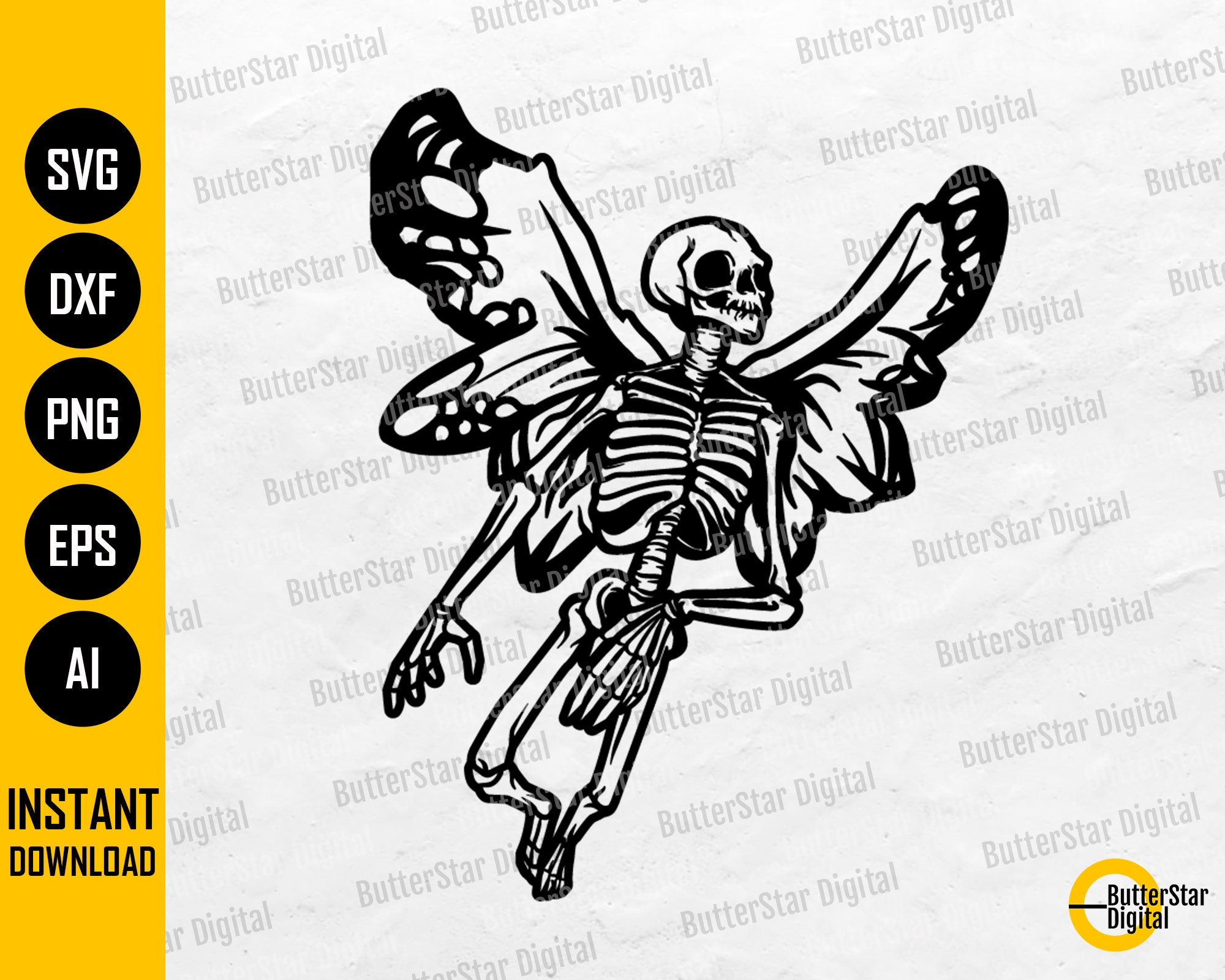 Skeleton Fairy SVG Magical SVG Mystical SVG Nymph Svg - Etsy Singapore