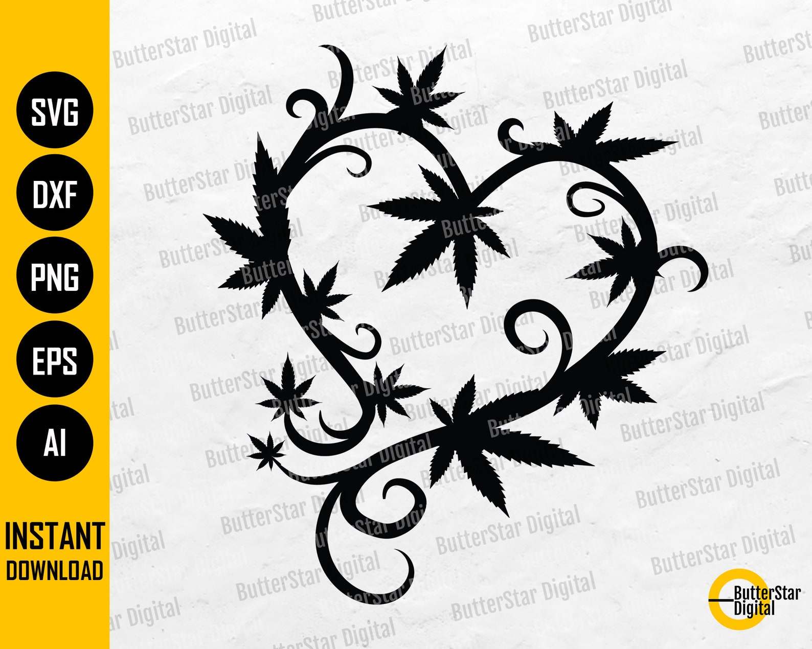 Cannabis Heart SVG Marijuana Wreath SVG Weed Love Shirt - Etsy