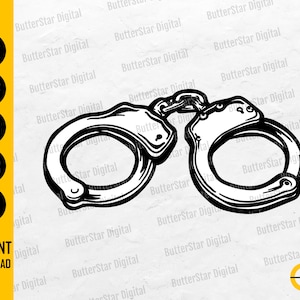 Hand Cuffs SVG Handcuffs Svg Under Arrest Criminal Crime Prison ...