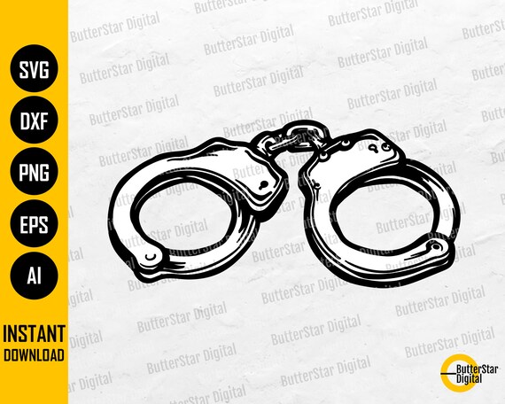 Hand Cuffs SVG Handcuffs Svg Under Arrest Criminal Crime - Etsy