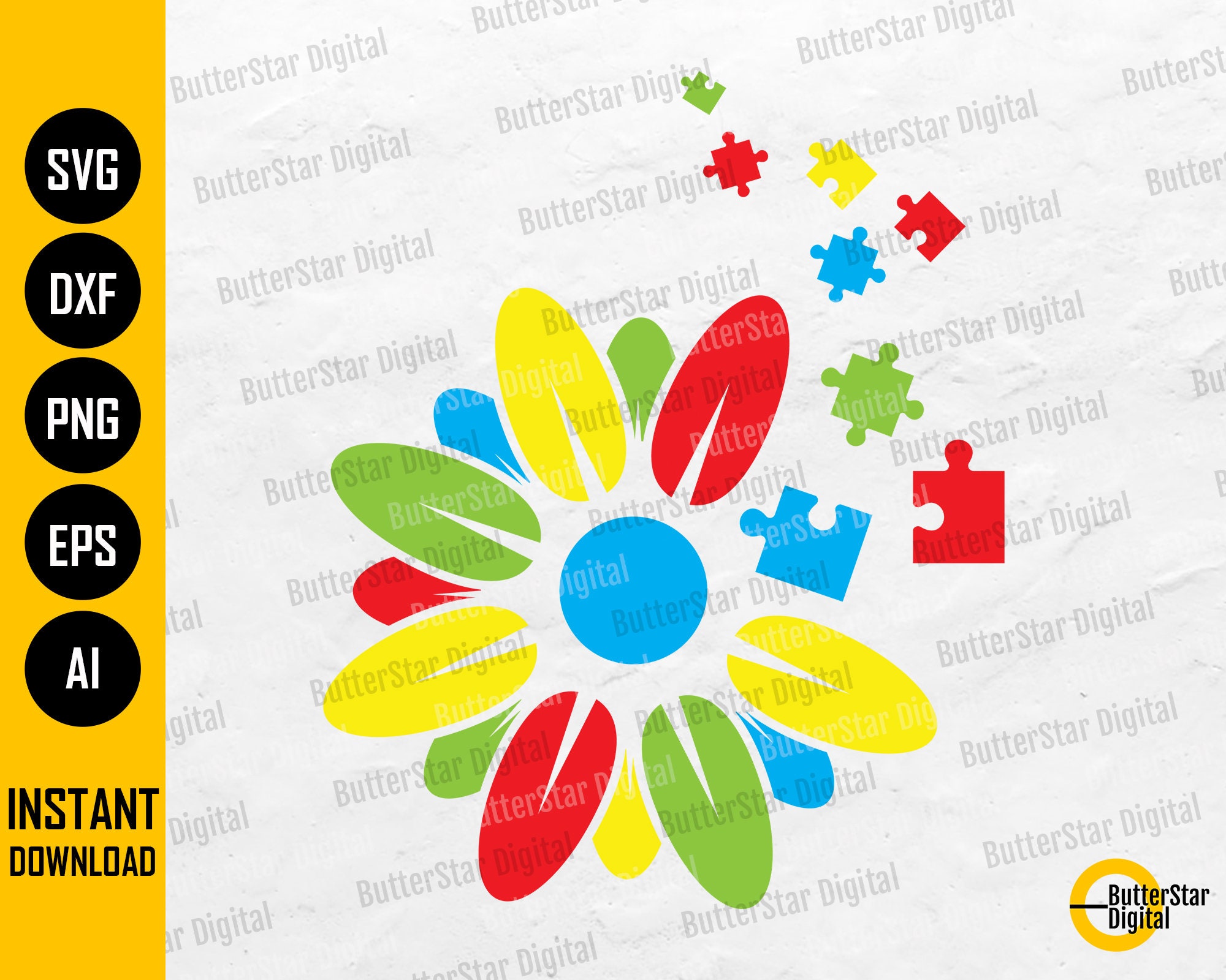 Autism Flower SVG | Love is Kind SVG | Autism Awareness SVG | Cricut ...