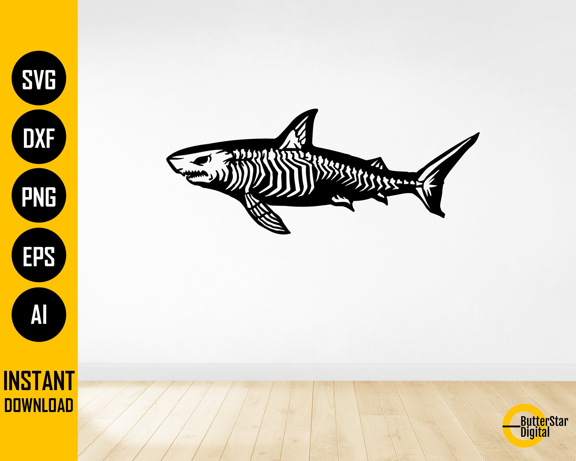 Skeleton Shark SVG Fish Bones SVG Jaws SVG Ocean Sea - Etsy Australia