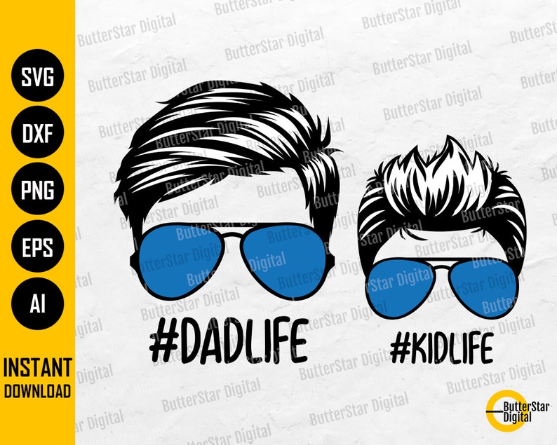 Dad Life Kid Life SVG Dadlife SVG Momlife SVG Father and | Etsy