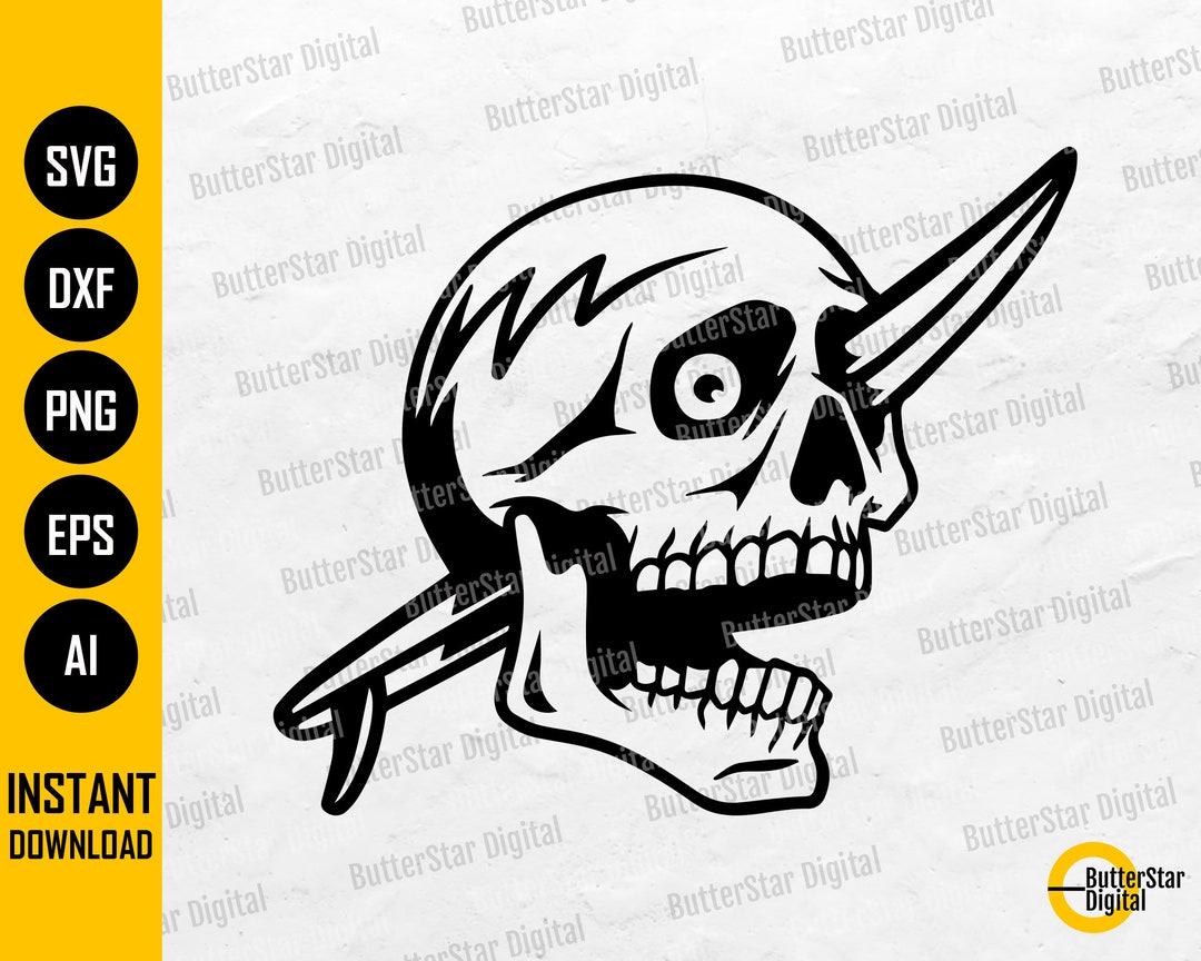 Surfboard Through Skull SVG | Surfing SVG | Summer Beach Tropics Island ...
