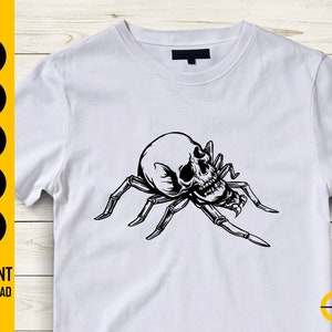 Spider Skull SVG | Gothic SVG | Skeleton SVG | Animal T-shirt Decal ...