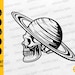 Skull Planet SVG | Saturn SVG | Planet With Rings SVG | Celestial Svg ...