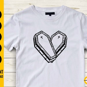 Coffins Heart SVG Caskets SVG Gothic Love SVG Cricut Cutting Files Silhouette Printable Clipart ...