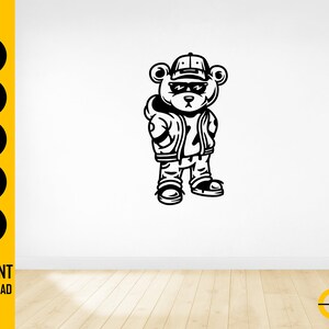 Bear With A Hoodie SVG | Teddy SVG | Shades Bling Cap Hustling Hip Hop ...