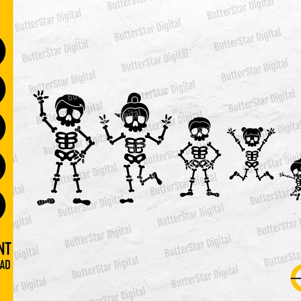 Skeleton Family Car Decal - Etsy