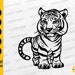 Chibi Tiger SVG | Cute Wild Animal Illustration Drawing Graphics ...