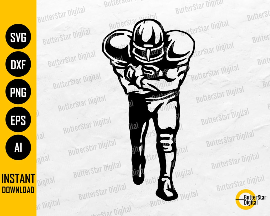 Running Football Player SVG | Sports Vinyl Stencil Graphic | Cricut ...