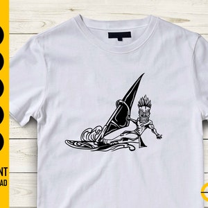 Tiki Man Windsurfing SVG | Tiki SVG | Surf Waves Hawaiian Sea Ocean ...