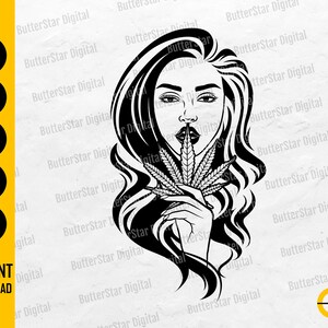 Cannabis Woman SVG Girl Holding Weed Leaf SVG Marijuana 420 Dope Kush ...
