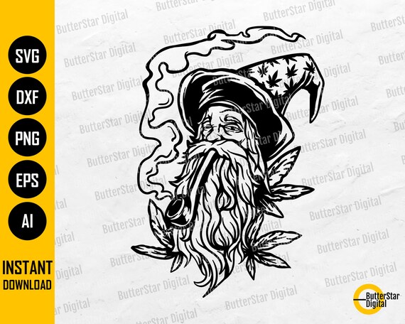Cannabis Wizard SVG Smoke Marijuana SVG Pot Magic Weed - Etsy