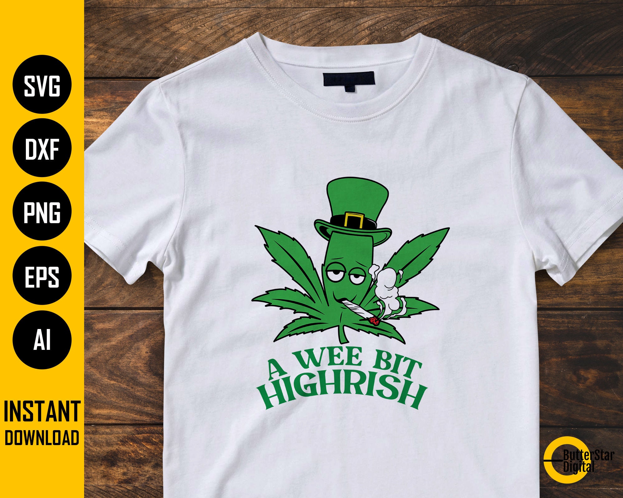 Funny Saint Patrick's Day T-Shirt Sticker Graphics Cutting File Printable Clip Art Vector ...