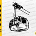 Cable Car SVG | Aerial Tramway Illustration Drawing Decal Vinyl ...